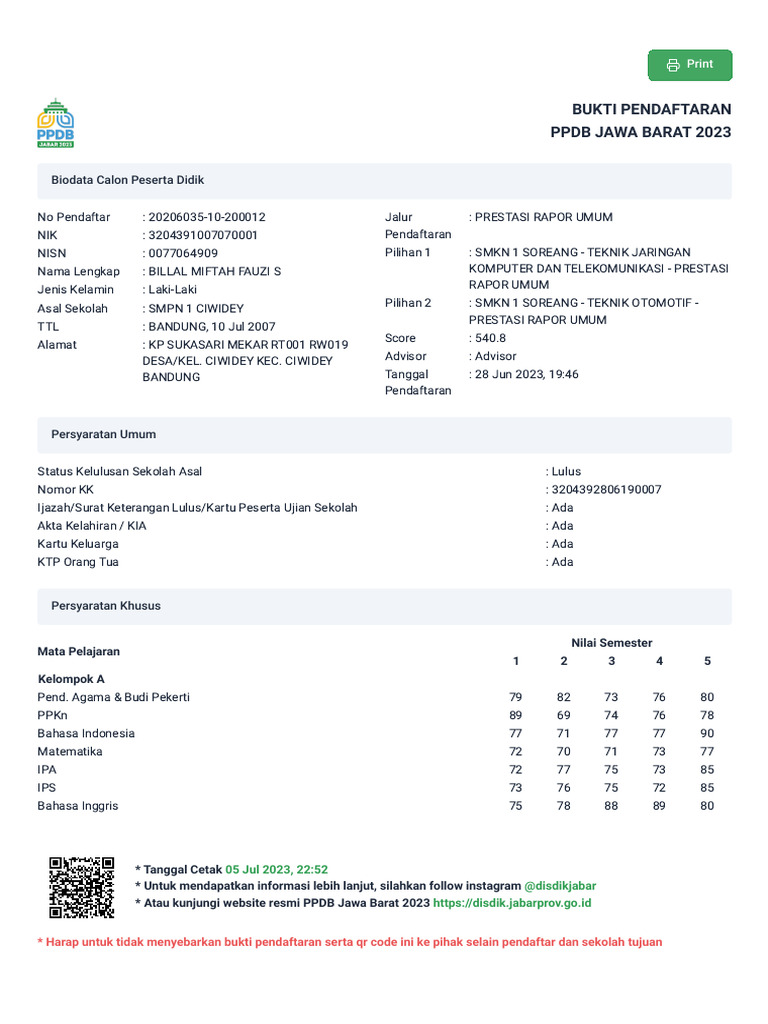 PPDB Jawa Barat 2023 - v2.1.8 | PDF