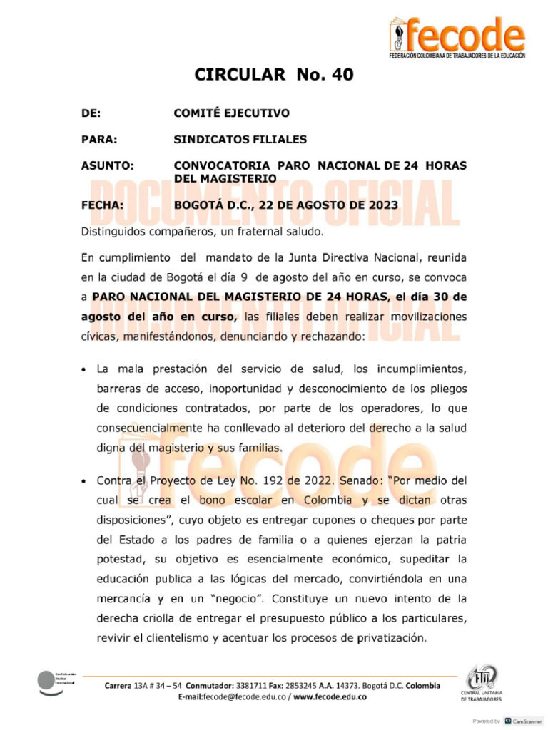 CIRCULAR No 40 | PDF