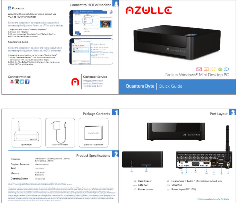 Azulle-Quantum-Byte-Quick-Guide | PDF