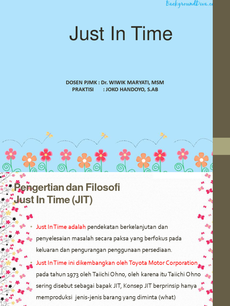 TM 6 Materi JIT | PDF | Pengelolaan Keuangan & Uang