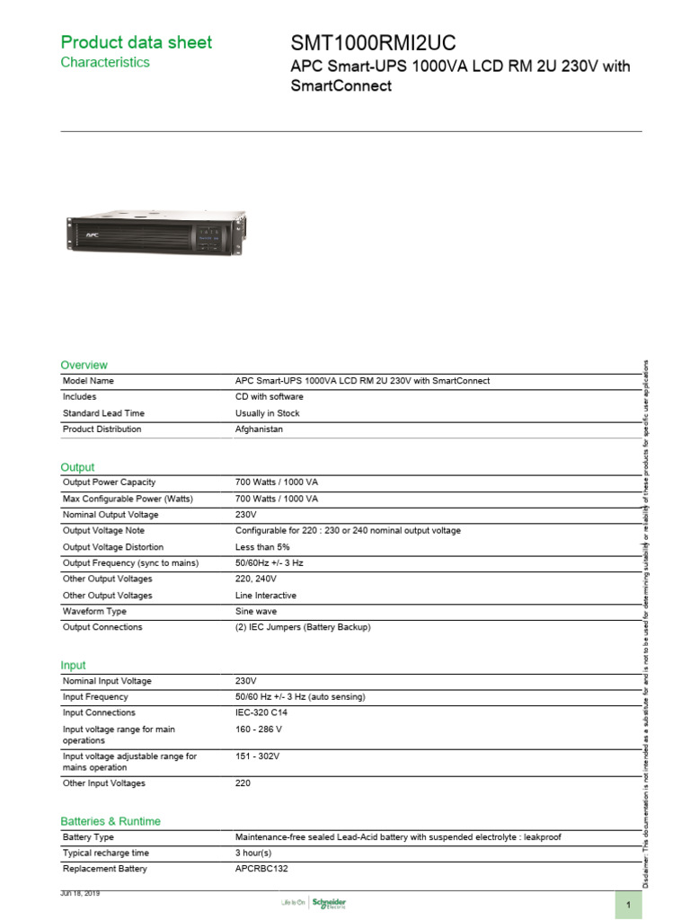 SMT1000RMI2UC: Product Data Sheet | PDF