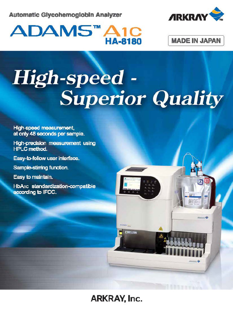 Arkray HA-8180 Brochure | PDF