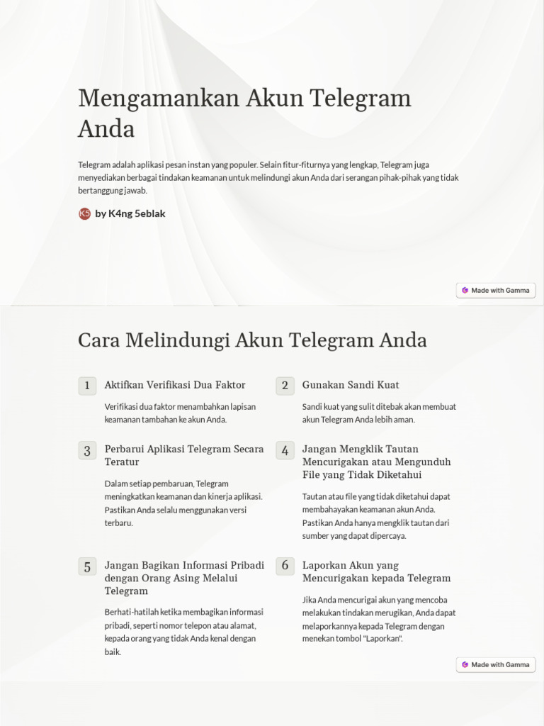 Mengamankan AKun Telegram | PDF