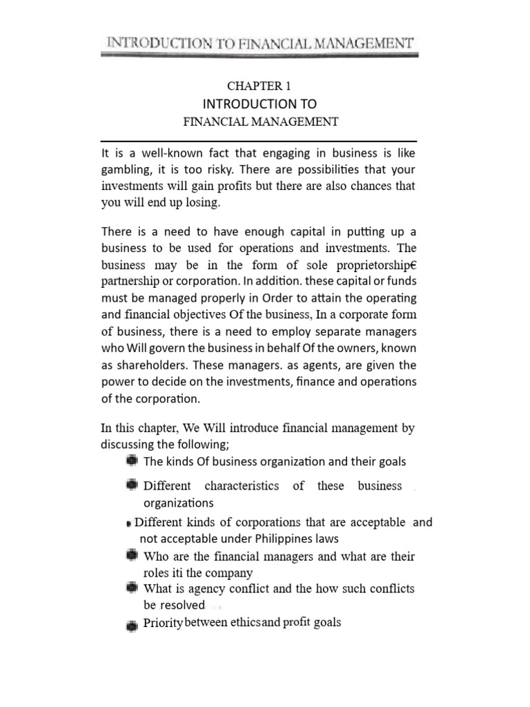 Introduction to Financial Management | PDF