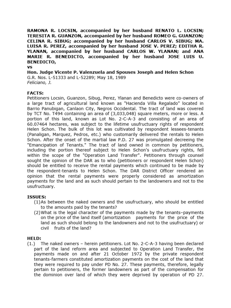 Locsin Vs Valenzuela Case Digest | PDF | Interest | Environmental Law