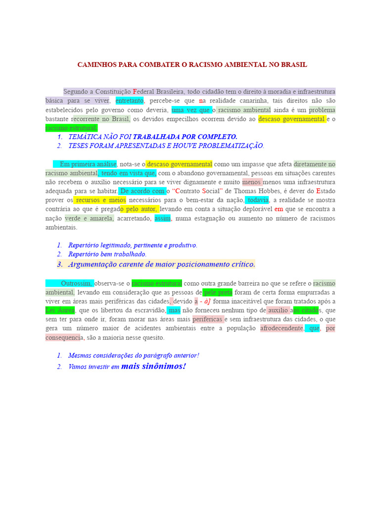 Caminhos para Combater o Racismo Ambiental No Brasil | PDF Caminhos para Combater o Racismo Ambiental No Brasil | PDF