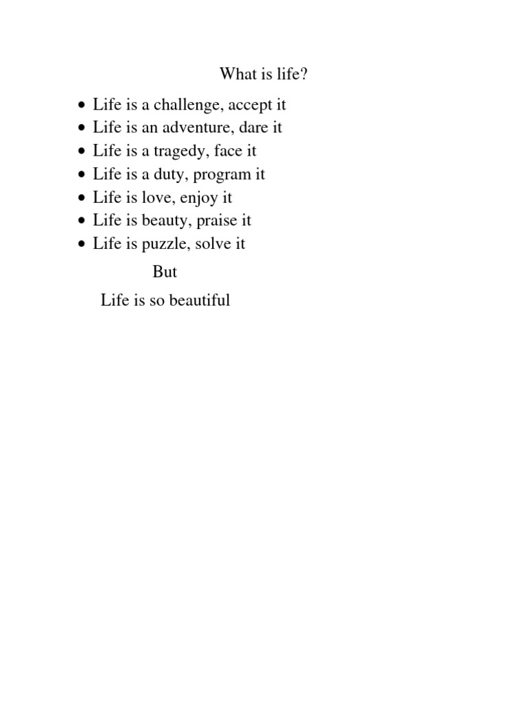 What Is Life | PDF | Wellness