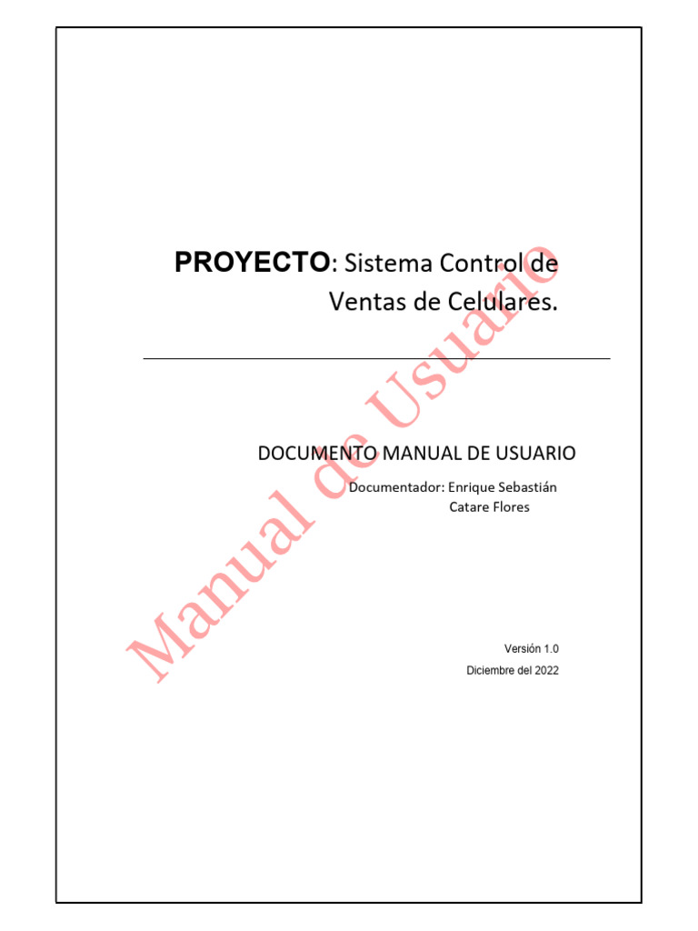 Manual de Usuario | PDF