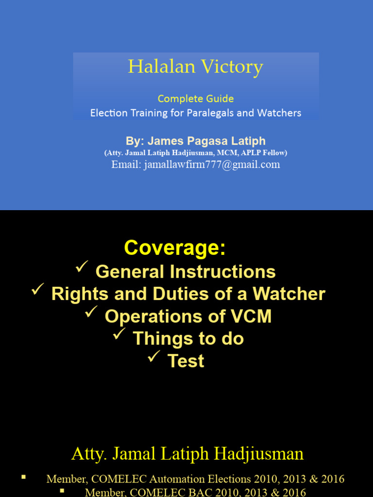 Election Training for Paralegals | PDF