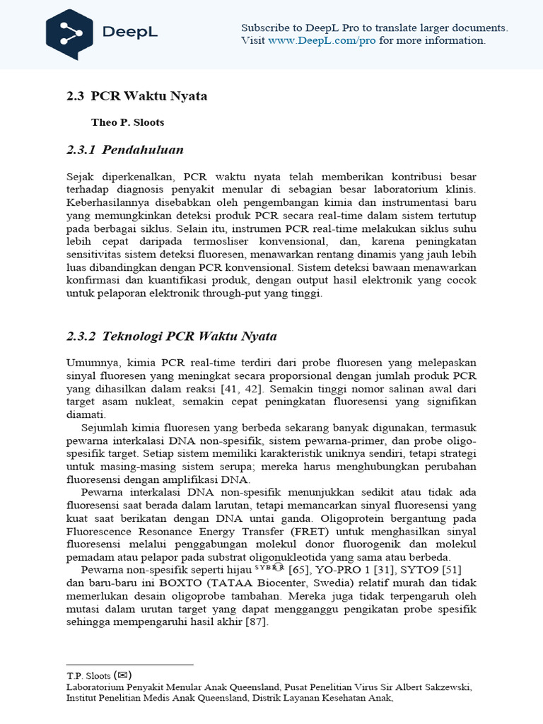 2.3 PCR Waktu Nyata: 2.3.1 Pendahuluan | PDF