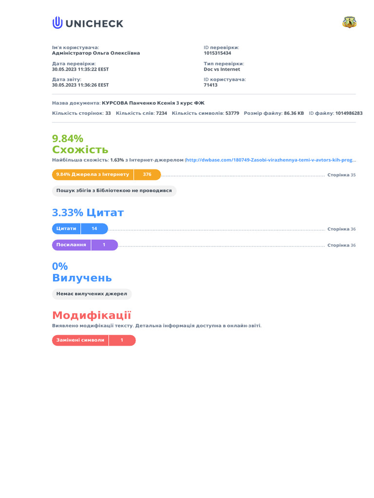 Unicheck Similarity Report 1015315434 | PDF