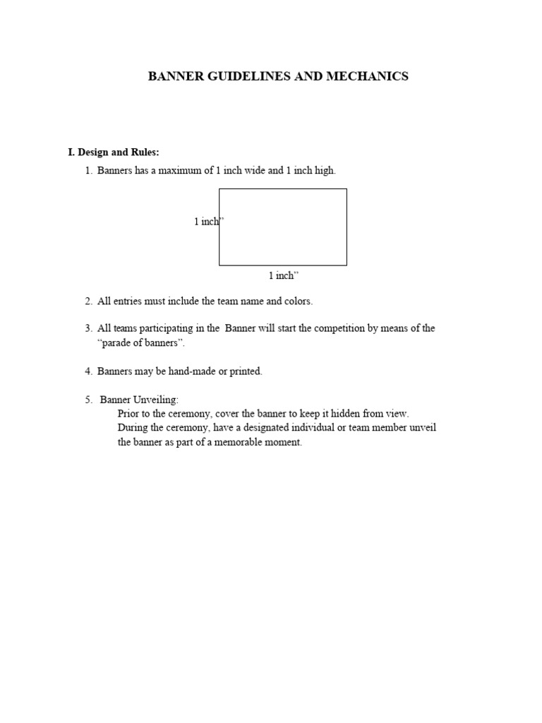 Banner Raising Mechanics | PDF