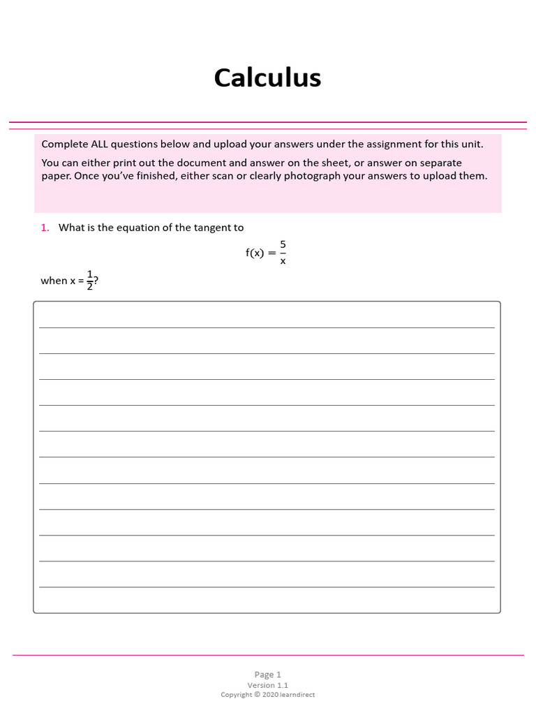 3581-Calculus - Assignment | PDF