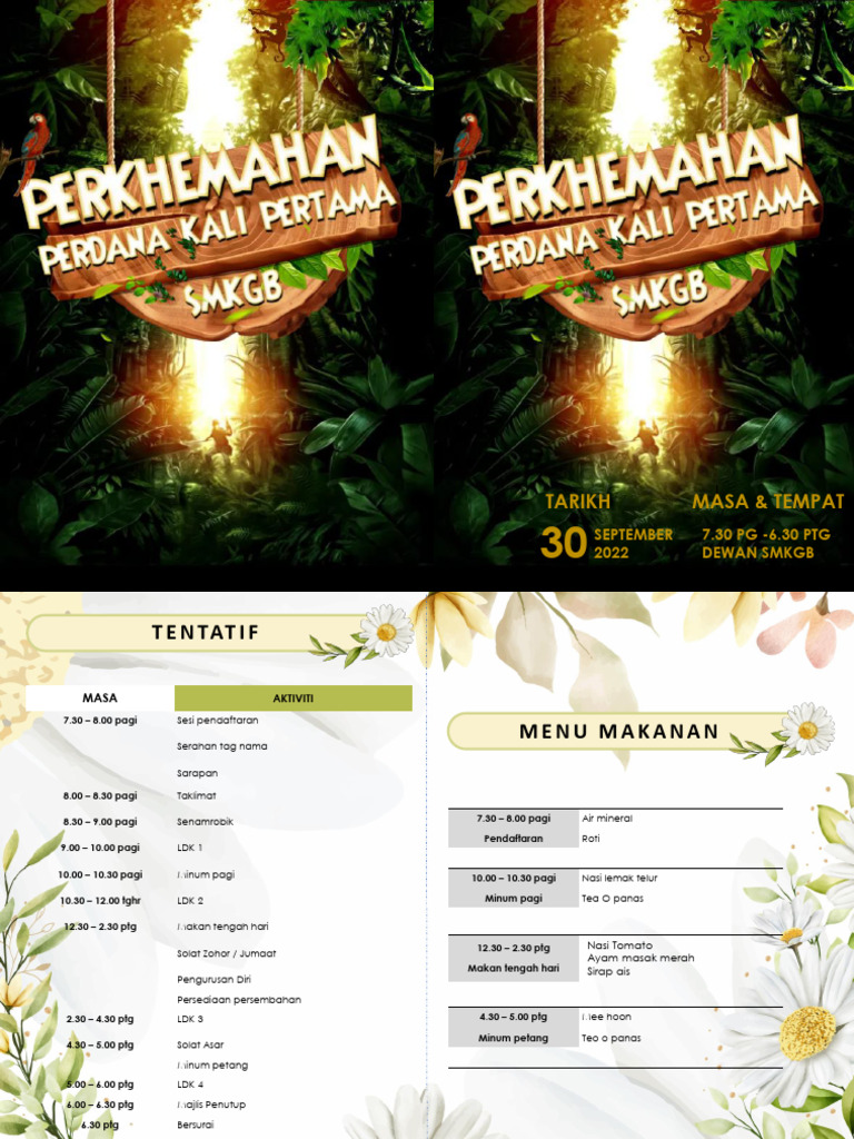 Buku Program Perkhemahan Perdana SMKGB | PDF