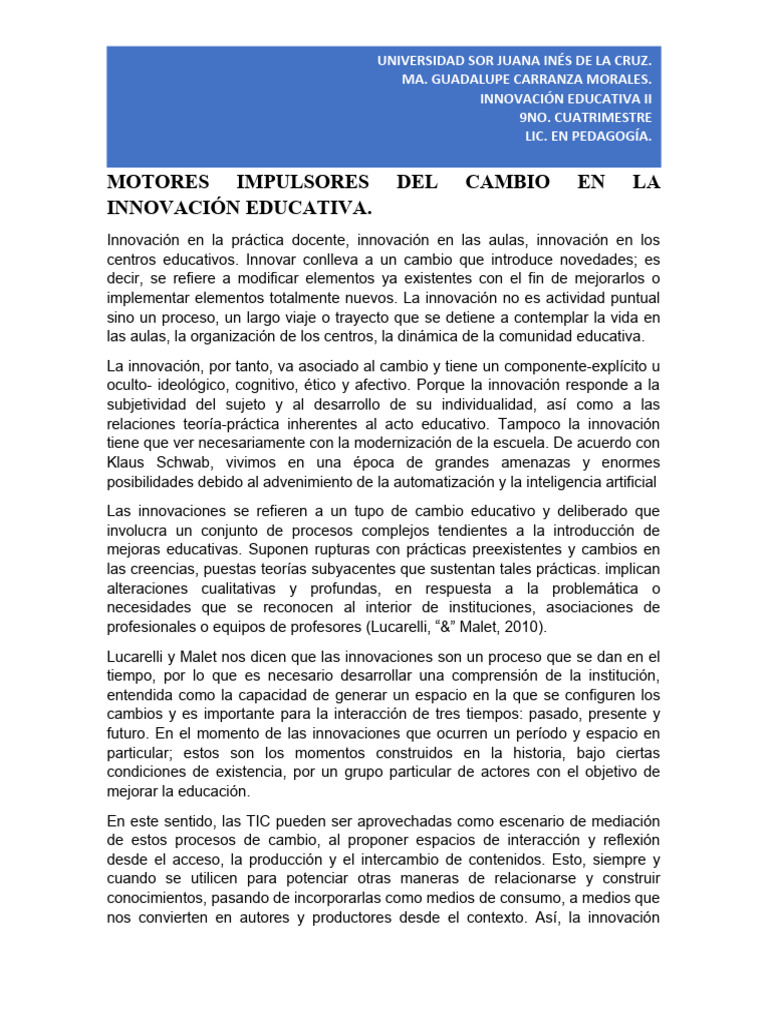 Innovacion Pdf Aprendizaje Innovación