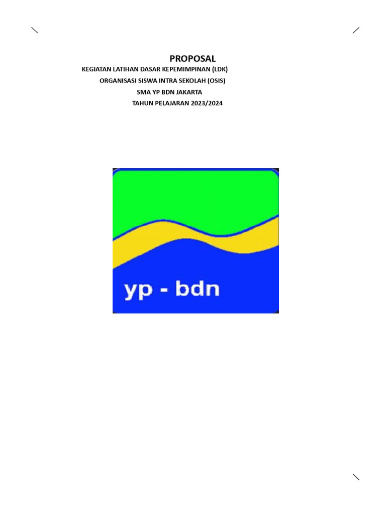 Proposal Ldk Osis Pdf Pdf