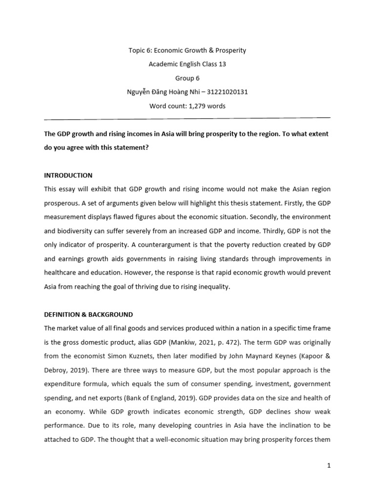 Academic English Essay - Informal Economy | PDF Academic English Essay - Informal Economy | PDF