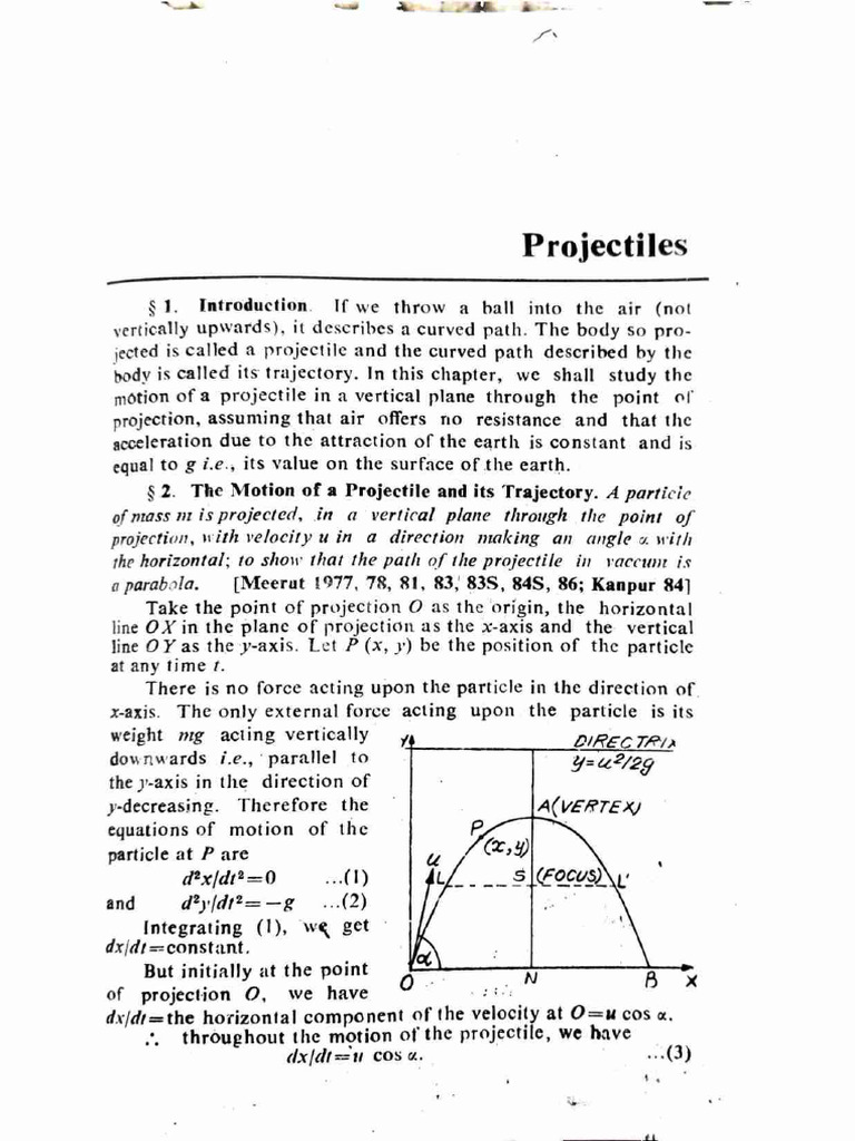 Projectiles | PDF