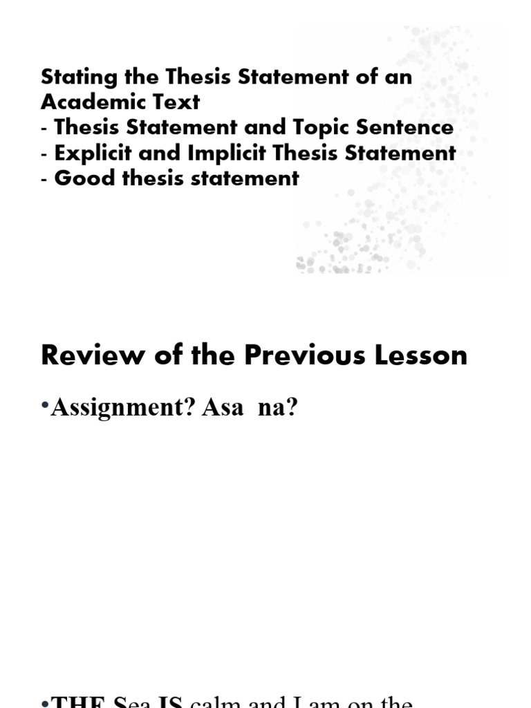 Q3 5 Thesis Statement Outlining | PDF | Thesis | Essays