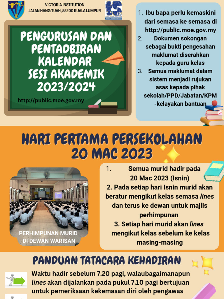 pengurusan dan pentadbiran kalendar sesi akademik 20232024 | PDF