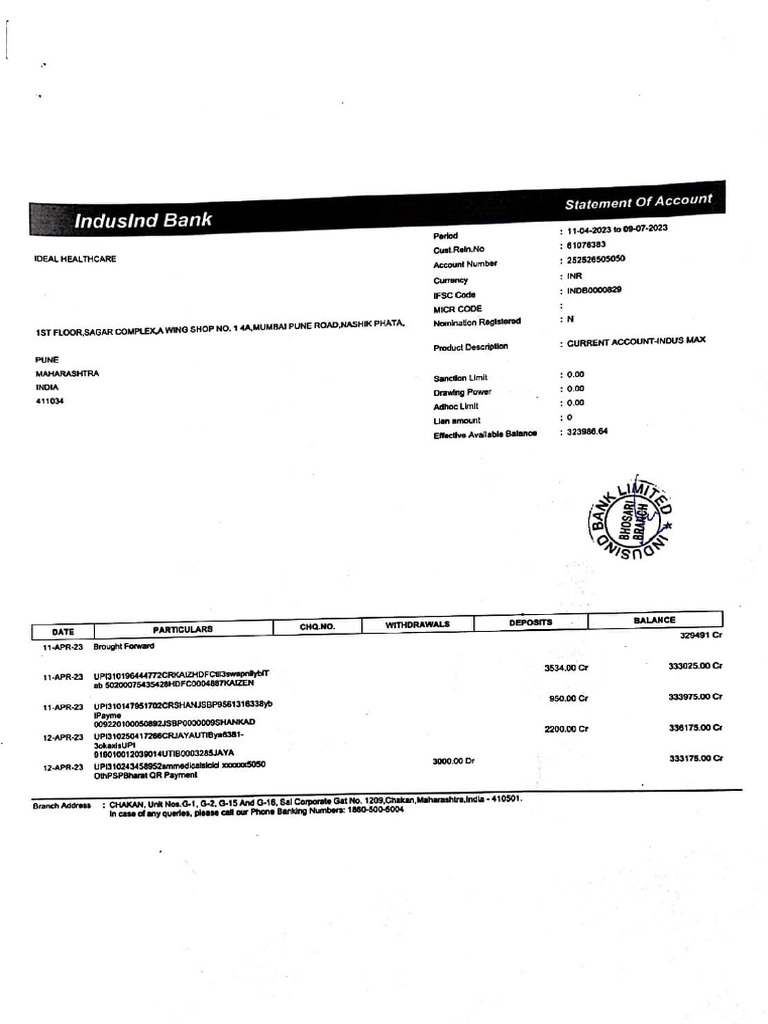 Bank Statement 1 | PDF