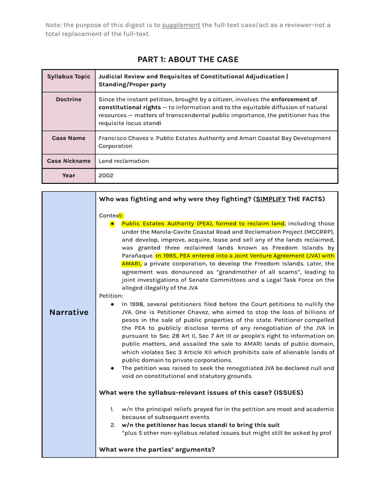 III-d-II-4 - Francisco Chavez v. Public Estates Authority and Amari ...