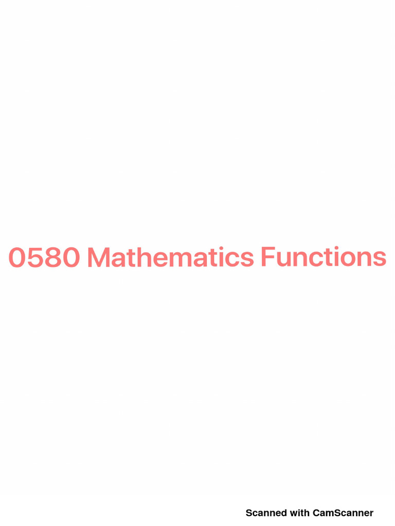 Igcse 0580 Mathematics Functions 20200321213714349 Pdf