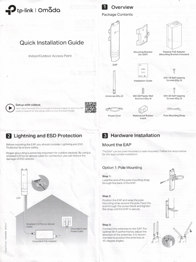 TPLINK EAP110 Quick Installation Guide | PDF