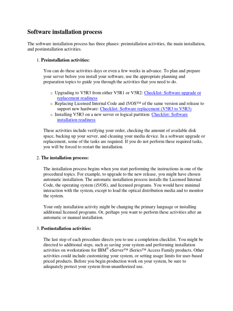 Software Installation Process | PDF