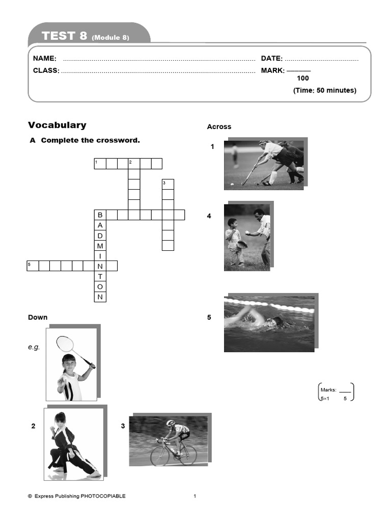 41 Excel GR5 Test 8 | PDF | Sports