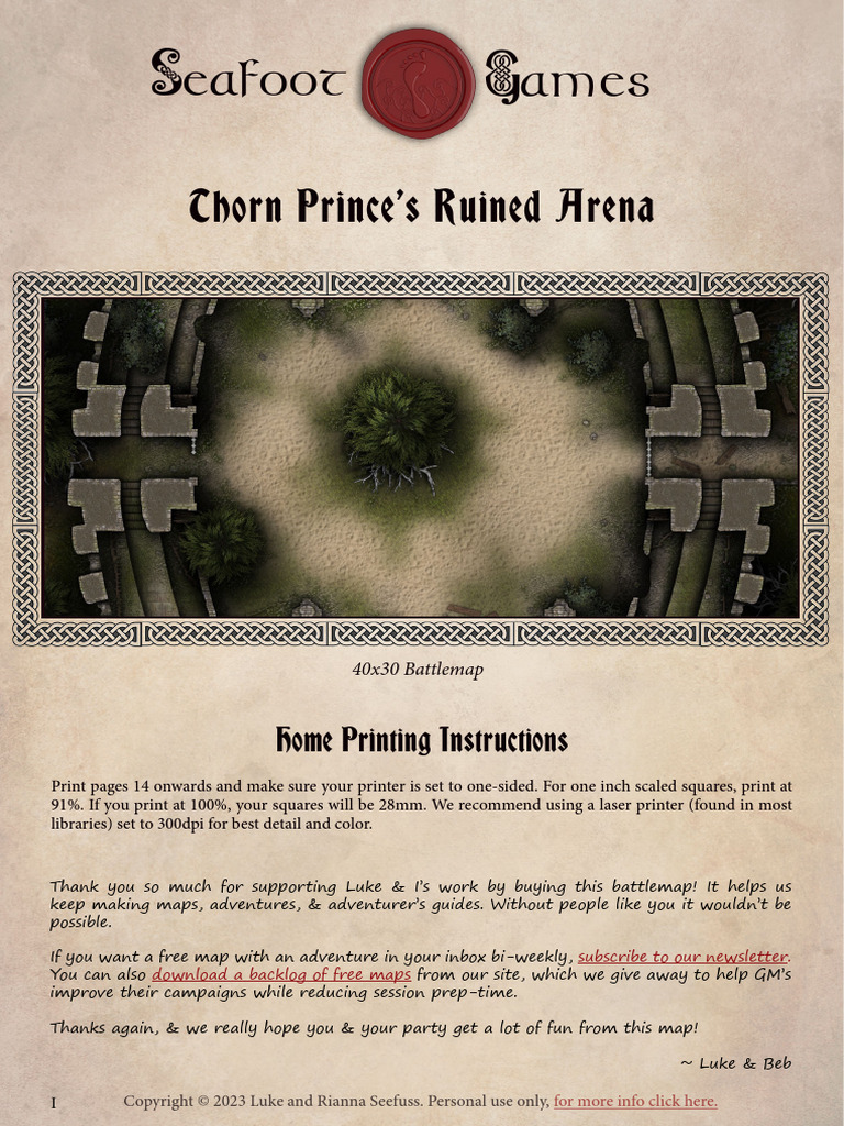 Thorn Prince's Ruined Arena | PDF | Printing | Graphic Design