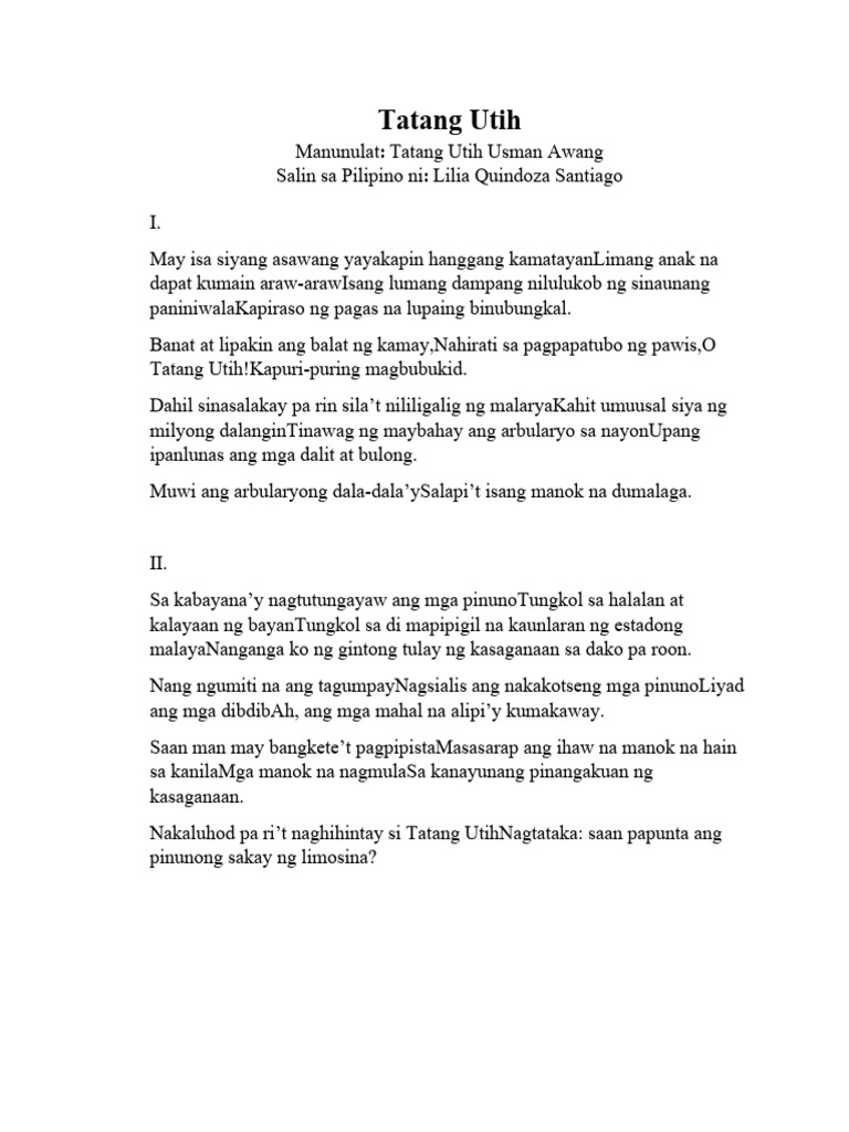 Tatang Utih-MALAYSIA | PDF