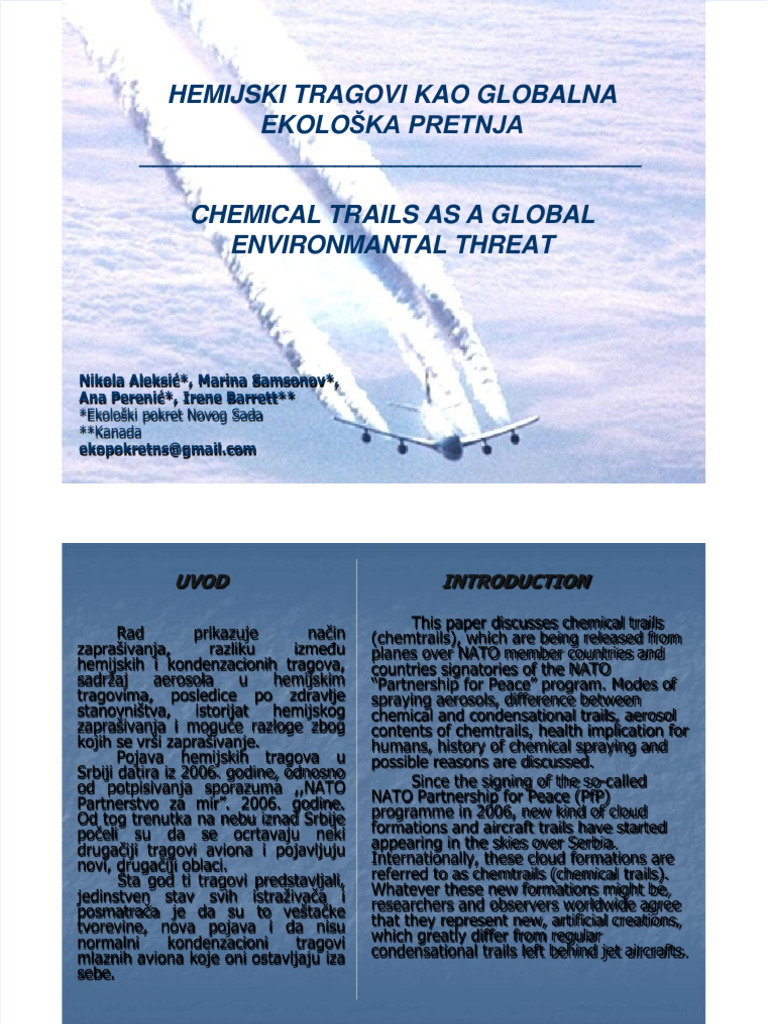 Fdocuments - in - Chemtrails Hemijski Tragovi Na Nebu | PDF