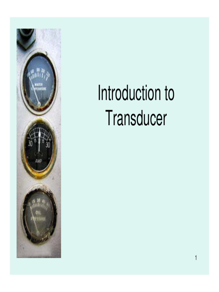 L4 Slides 3 Intro To Transducer 0806 | PDF | Accuracy And Precision | Sensor