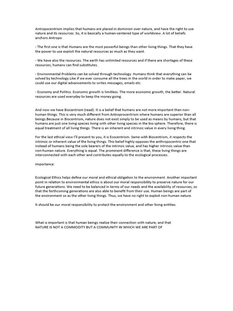 Seminar Script | PDF | Resource | Environmental Science