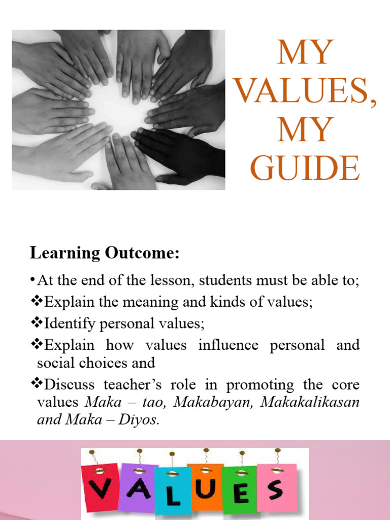 Lesson 2 - My Values, My Guide | PDF | Motivational | Motivation