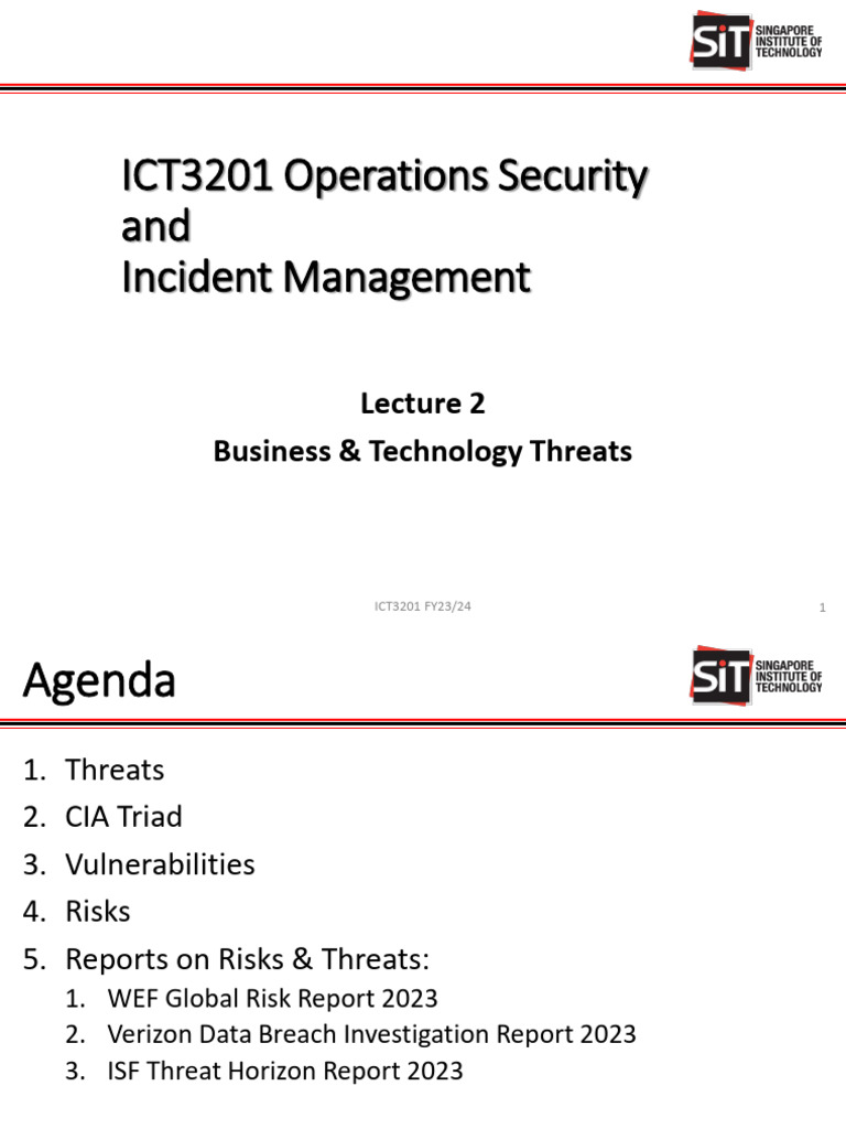 L02-Business and Technology Threats | PDF | Risk | Threat (Computer)