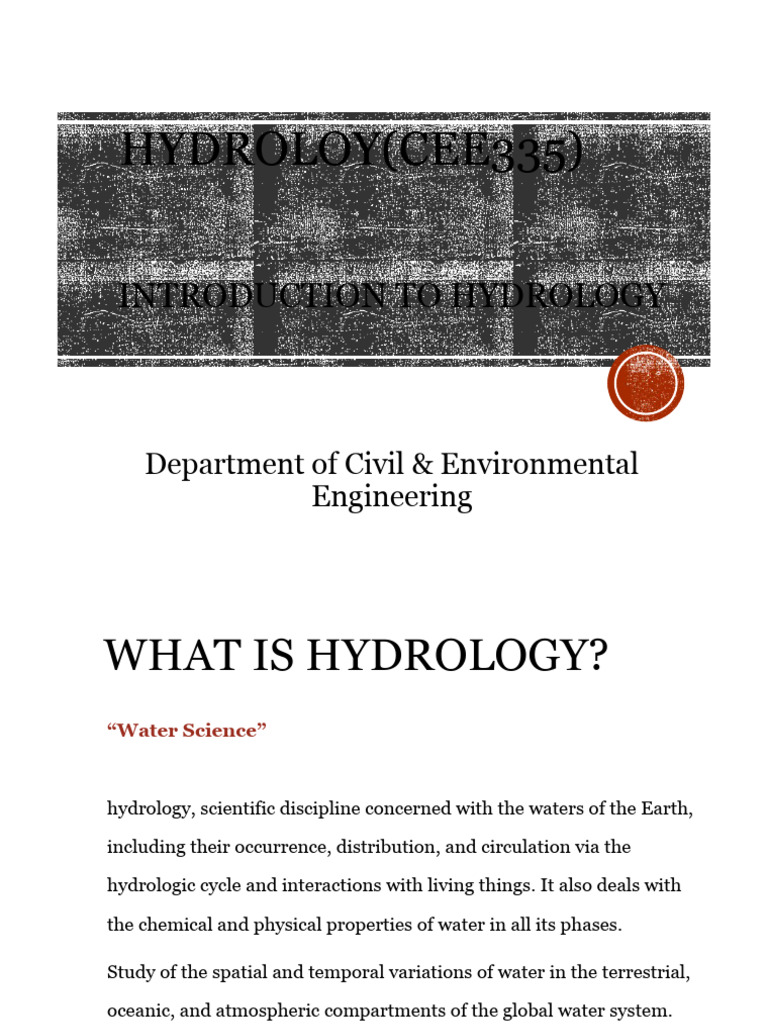 Introduction to Hydrology Concepts | PDF | Science & Mathematics