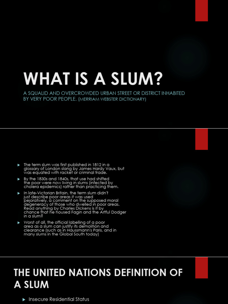What Is A Slum | PDF