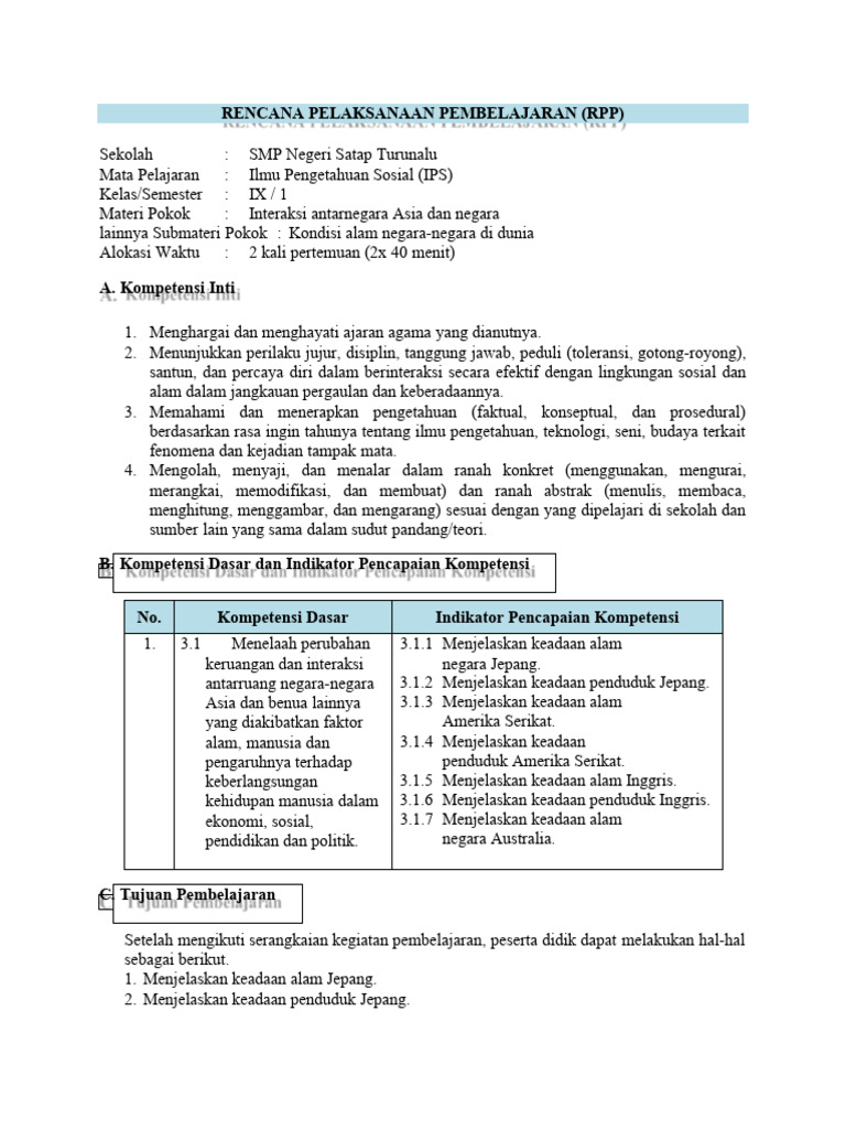 RPP Ips | PDF