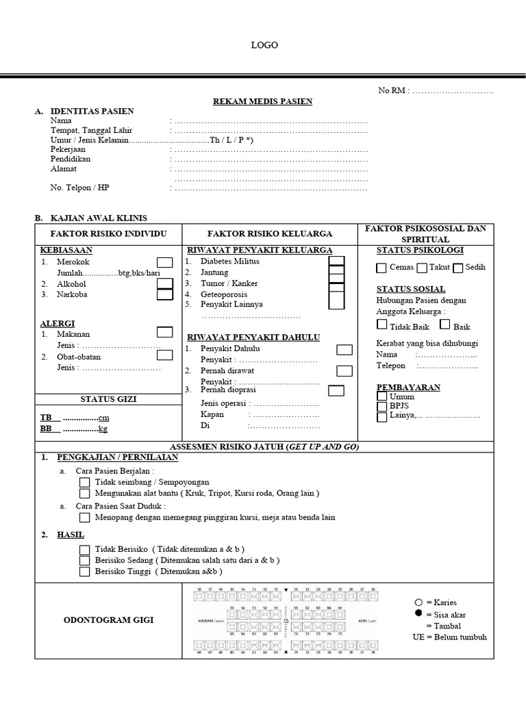 Form PENGKAJIAN AWAL PASIEN | PDF