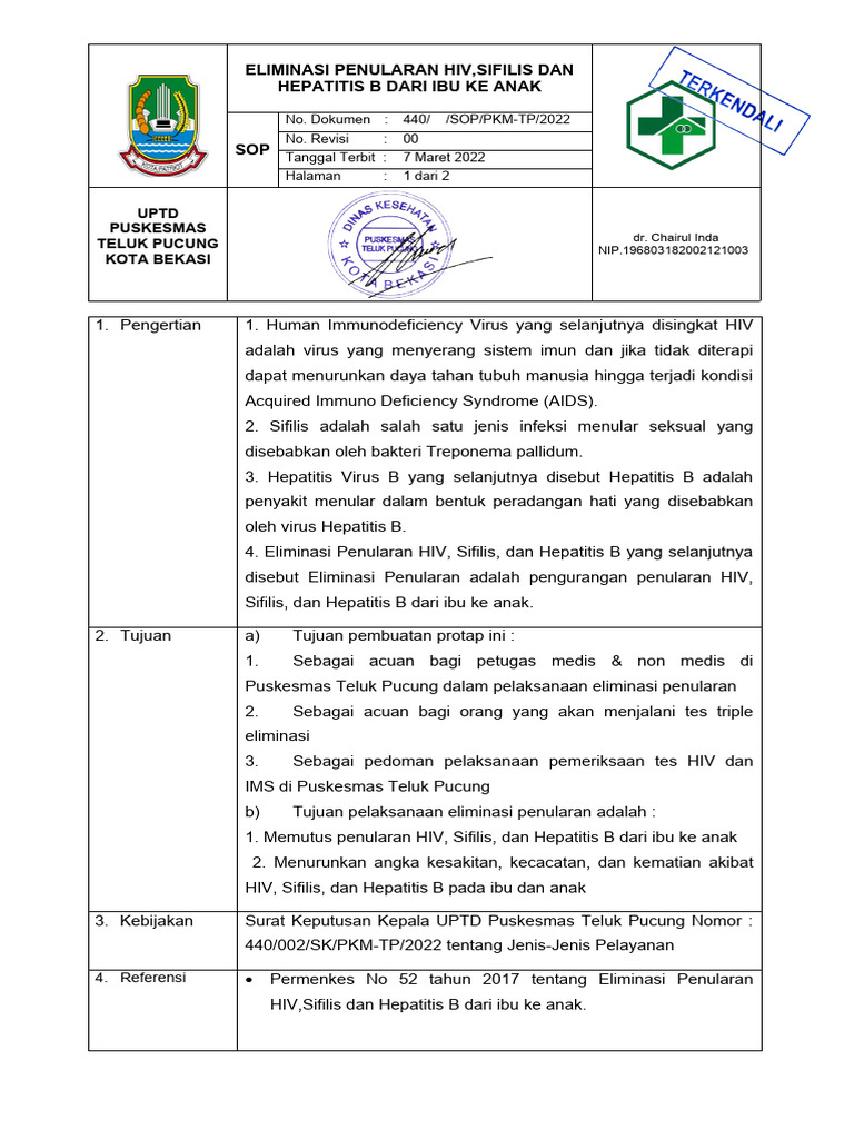 Sop Terkendali Triple e | PDF