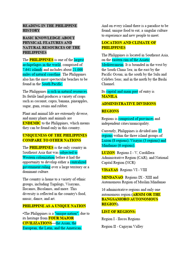 Reading in the Philippine History | PDF
