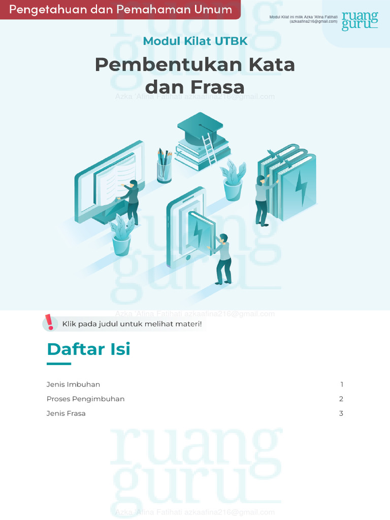 PPU 1 - Pembentukan Kata Dan Frasa (Kata Frasa Makna) | PDF