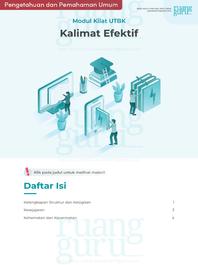 PPU 5 - Kalimat Efektif (Konjungsi - Kalimat) | PDF