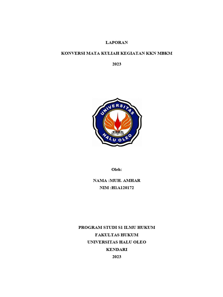 MUH. AMHAR LAPORAN KKN MBKM | PDF
