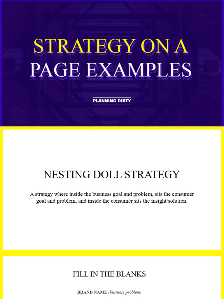 10 Strategy On A Page Examples | PDF
