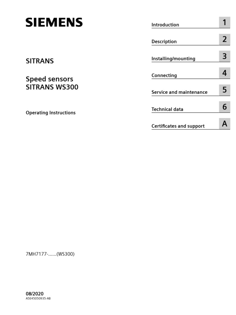 A5E45050935-ABen SITRANS WS300 OI en-US | PDF