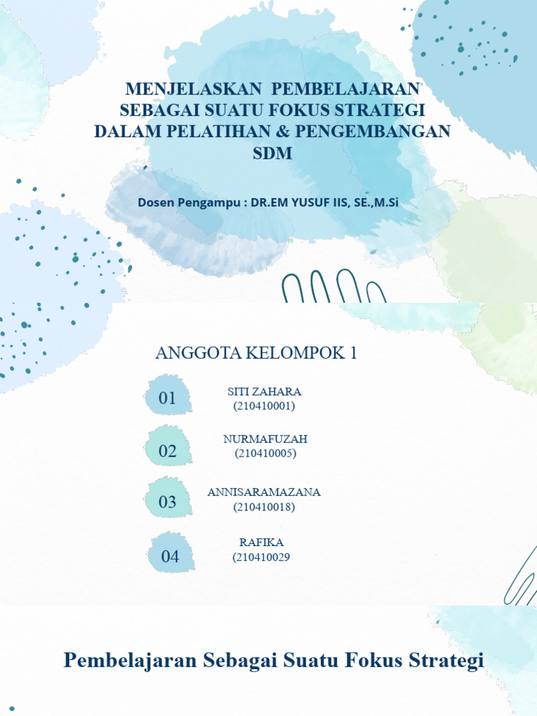 PPT PELATIHAN DAN PENGEMBANGAN SDM | PDF