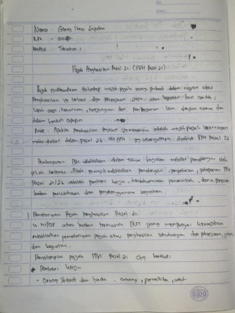 resume pph pasal 21 gilang ibnu saputra | PDF